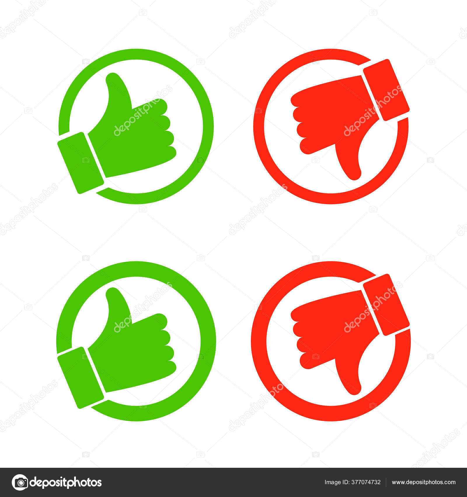 Don Symbols Yes Icon Thumbs Thumb Stock Vector Image by ©Toxa2x2 #377074732
