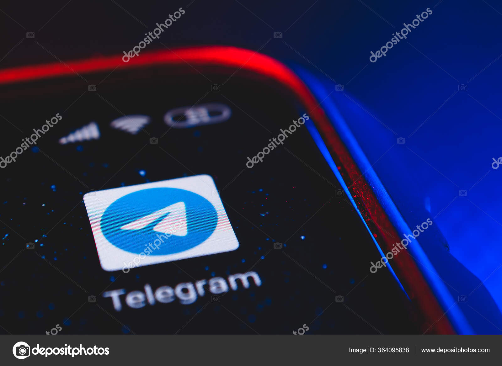Telegram App Screen Smartphone Closeup Telegram Online Social Media ...