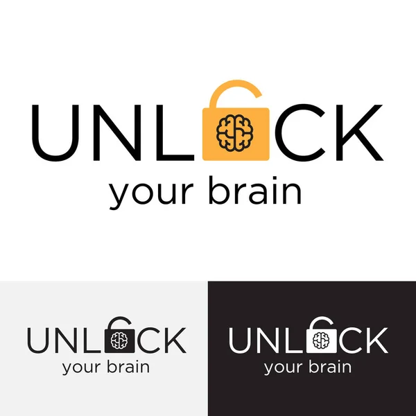 Brain unlock logo Vector Art Stock Images | Depositphotos