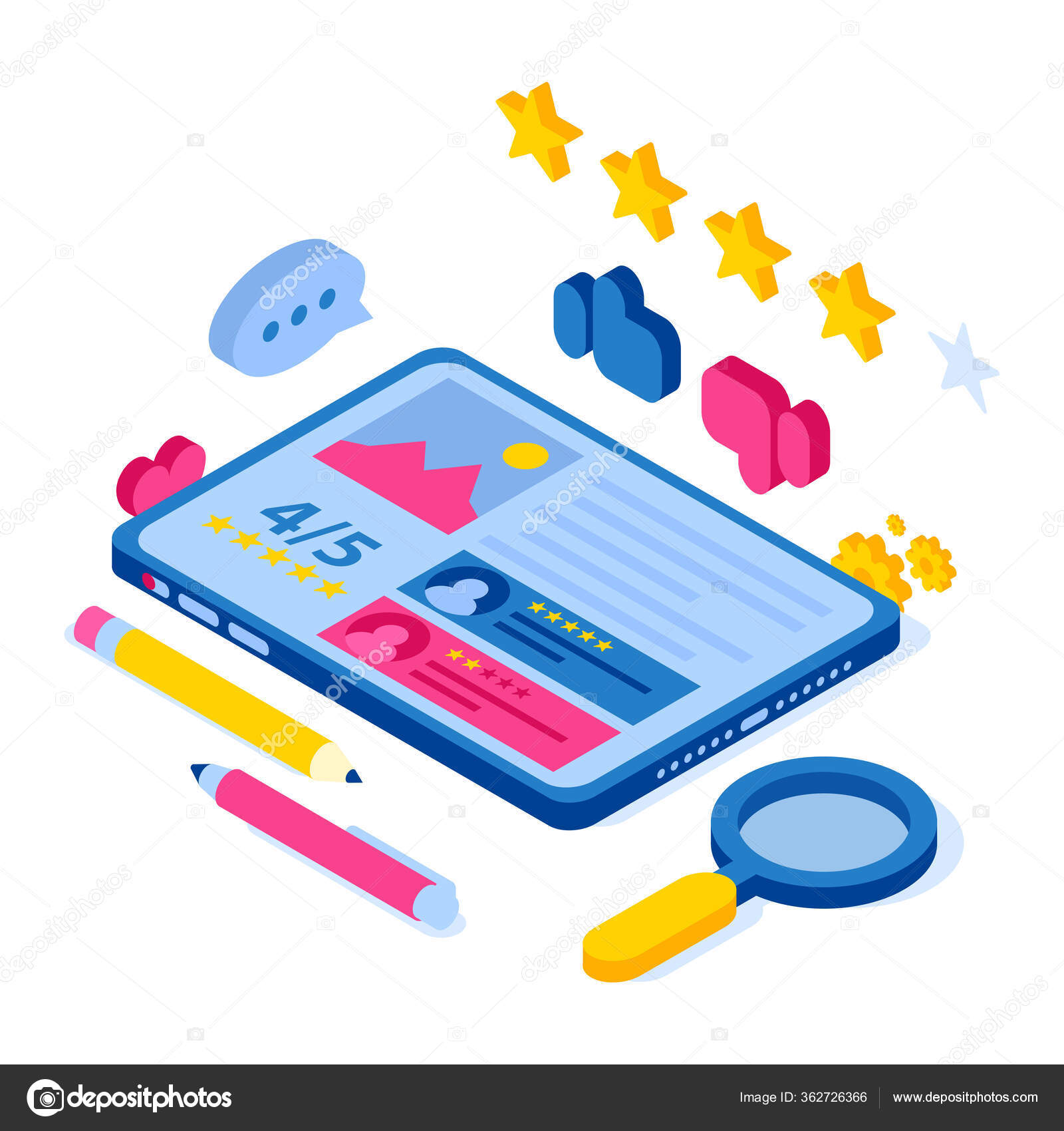 Reviews Rating Banner Concept Can Used Web Banner Infographic Images ...