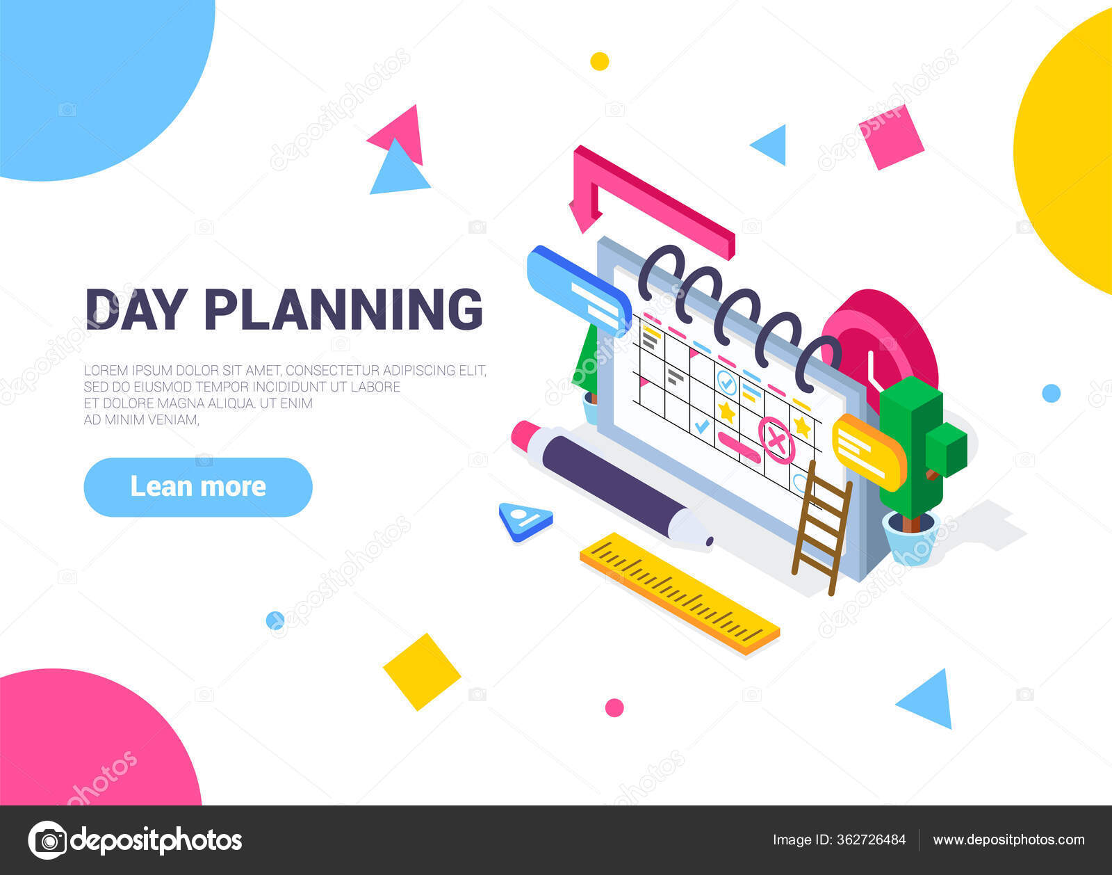 Planning Planning Banner Concept Can Used Web Banner Infographic Flat ...