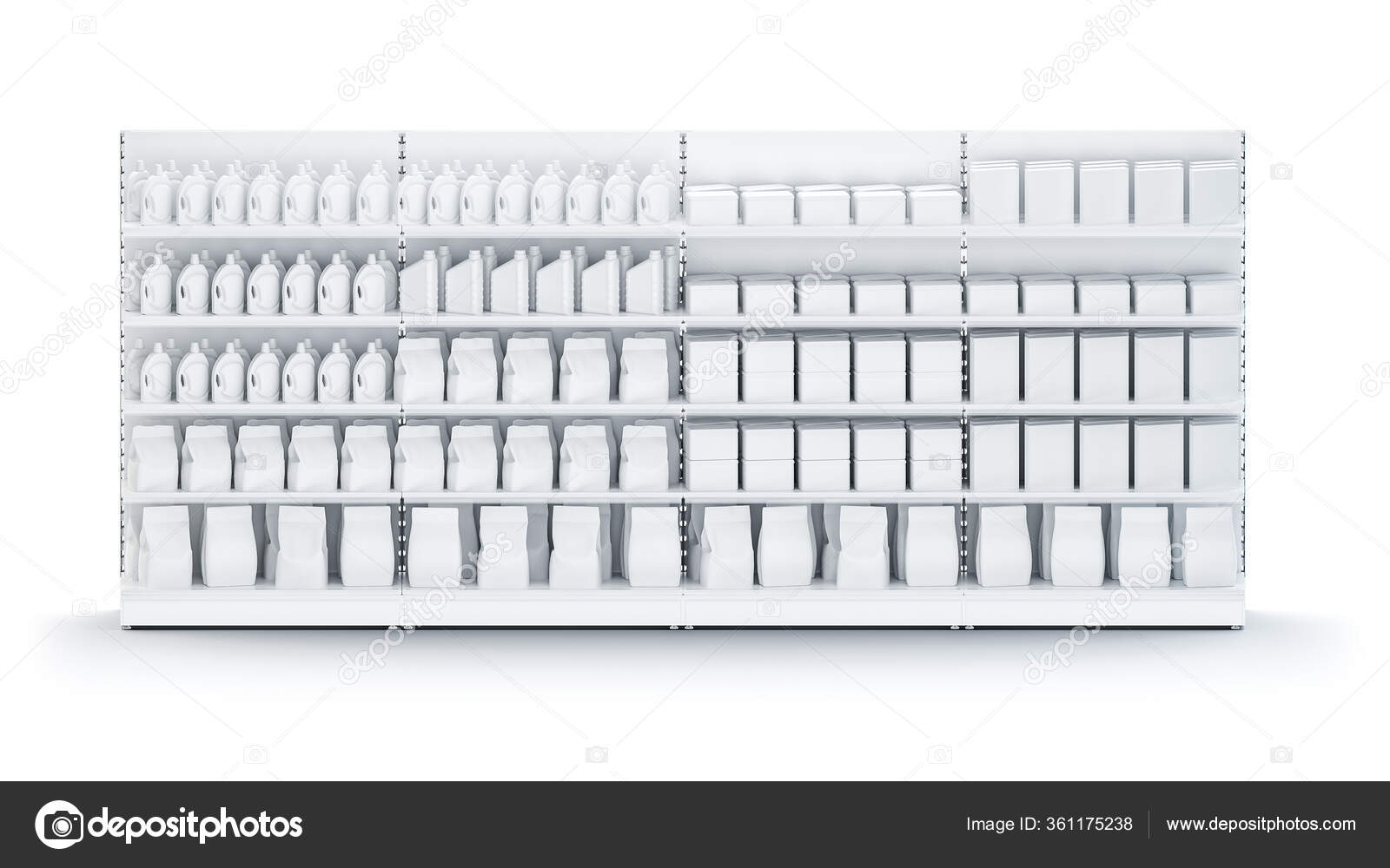 Supermarket Shelves Front View