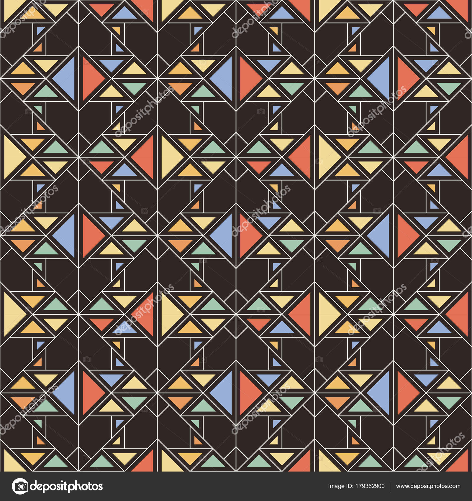 Seamless geometric triangle pattern. Stock Vector Image by ©Drekhann ...