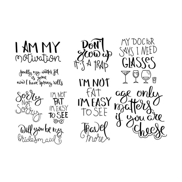 Hand drawn motivation vector lettering. Positive hand lettered quote ...