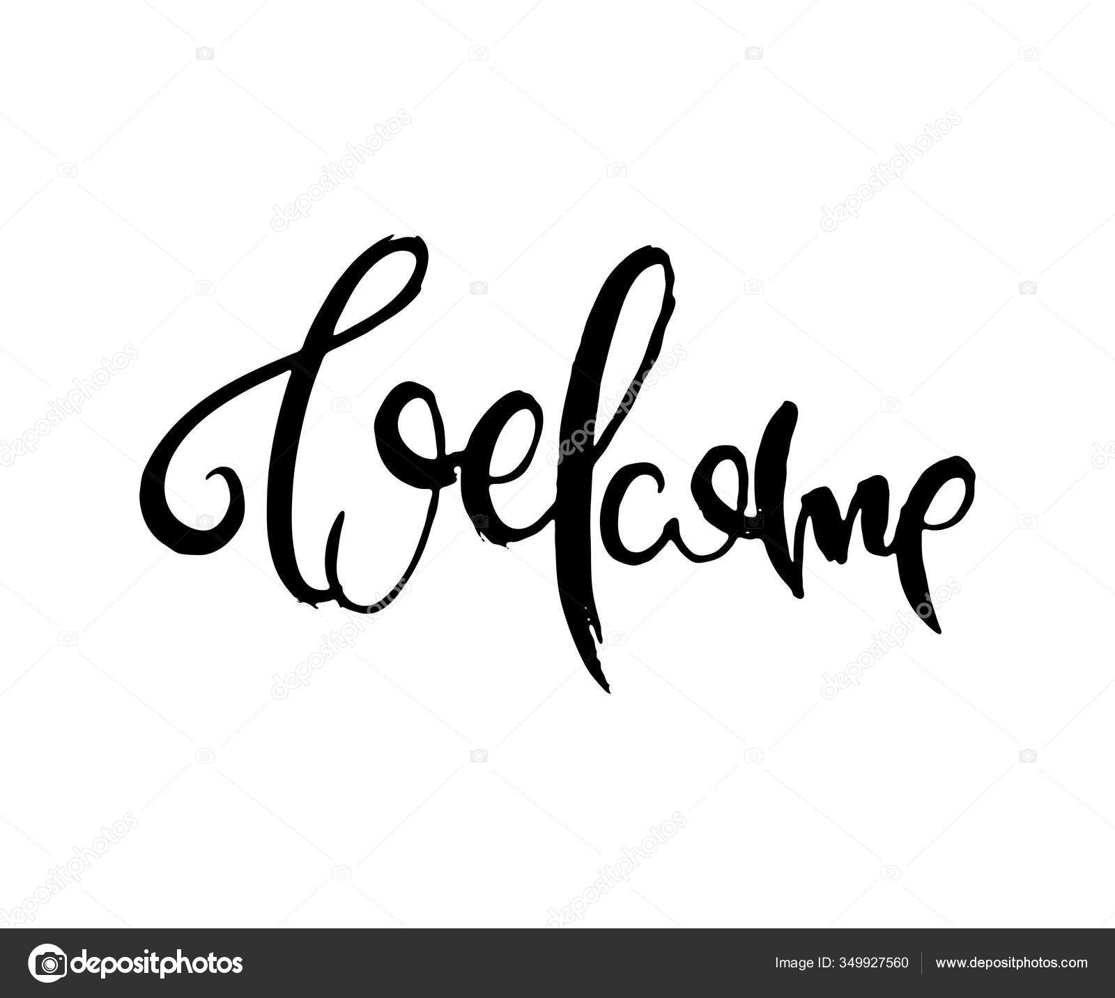 Welcome Grunge Lettering Isolated Artwork Typography Stamp Shirt ...