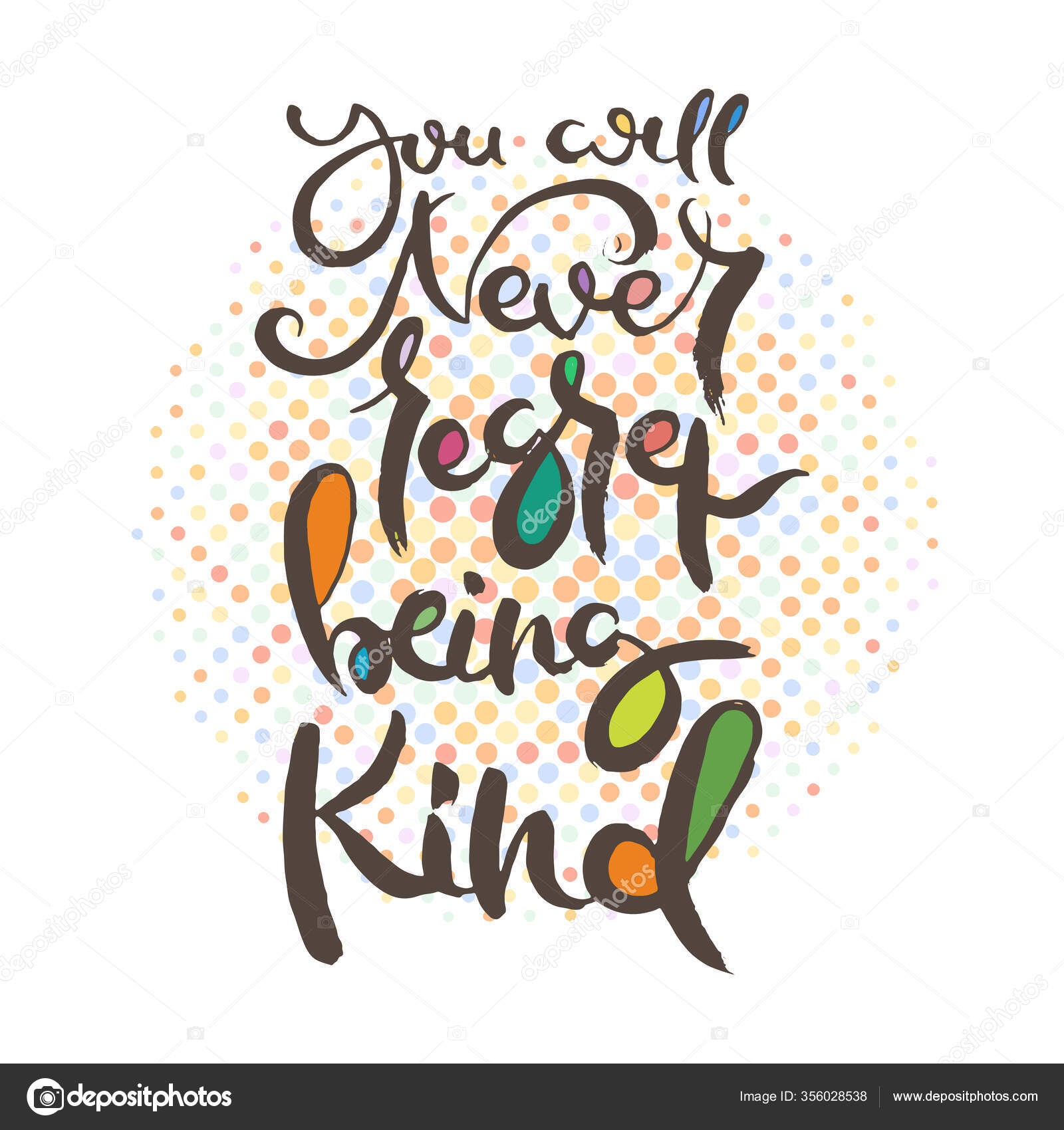 You Never Regret Being Kind Grunge Lettering Isolated Artwork Typography Stock Vector Image by ...