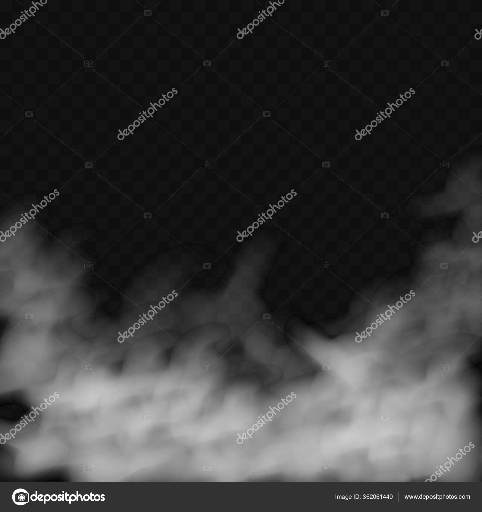 Cloud, heavy thick dust 3d realistic city smog Stock Vector Image by ...