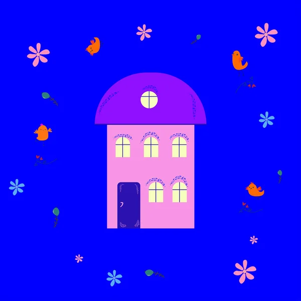 12,030,474 La casa azul Vector Images | Depositphotos