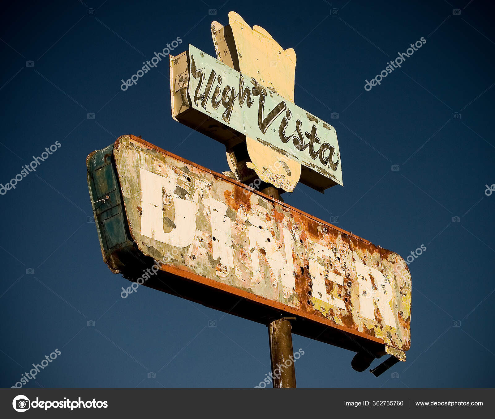 Defunct Vintage Diner Sign Western United States — Stock Photo ...
