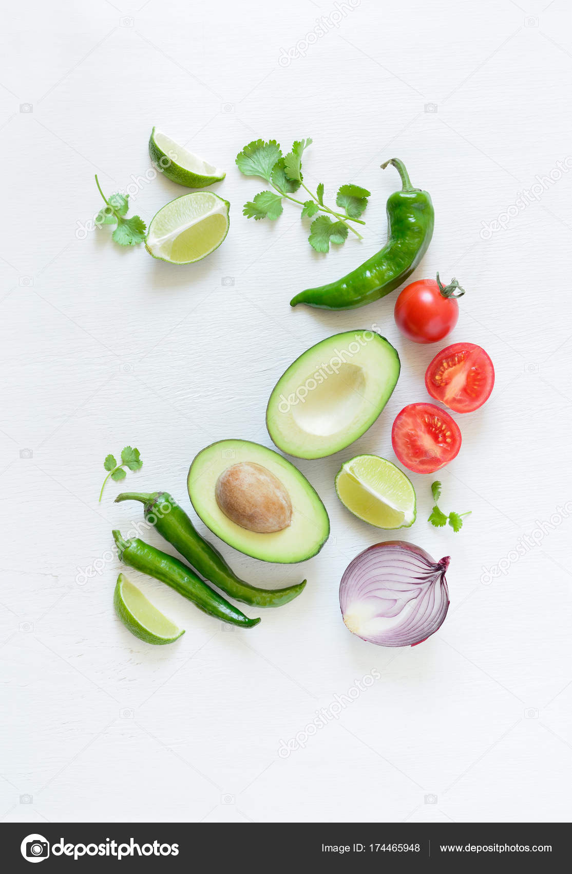 Guacamole ingredients background Stock Photo by ©fortyforks 174465948
