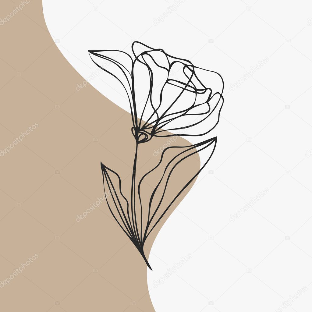 Flor Aislada Blanco Ilustración Vectorial Vector de stock por ©DODOMO ...