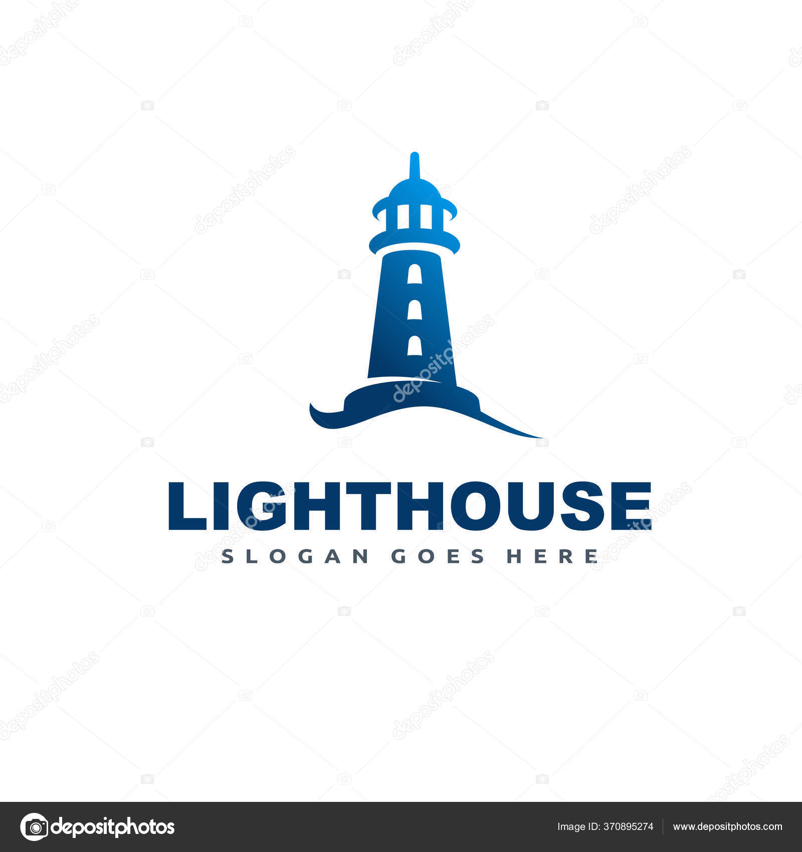 Logo Del Faro Vector Plantilla Icono Elemento Diseño Logotipo Baliza ...