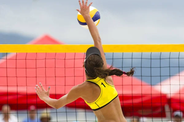 Volleyball Players Spiking