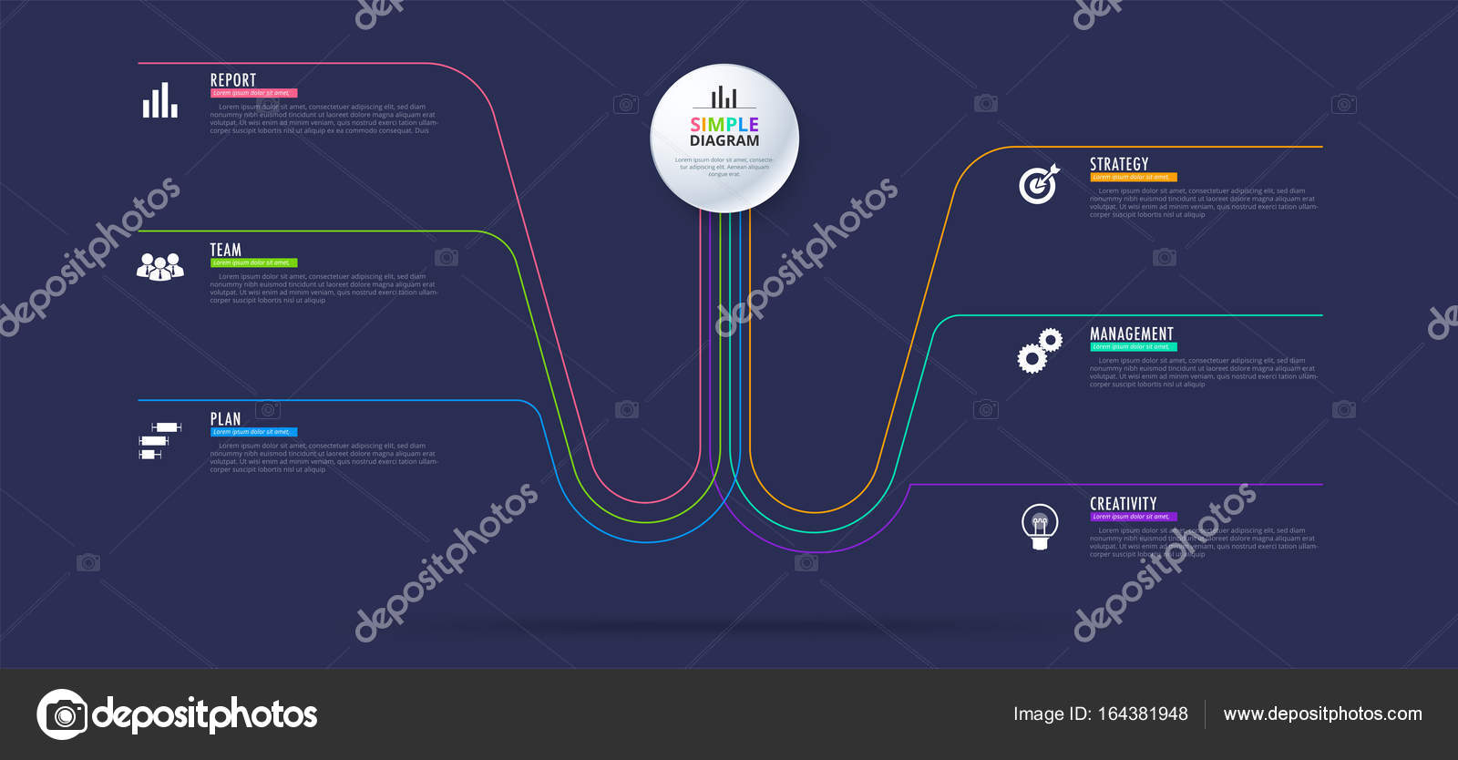Business data visualization. Process chart. Abstract elements of Stock ...