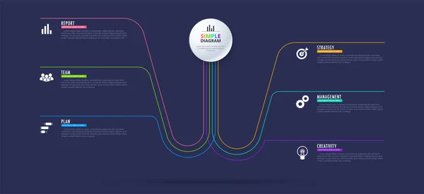 Business data visualization. Process chart. Abstract elements of ...