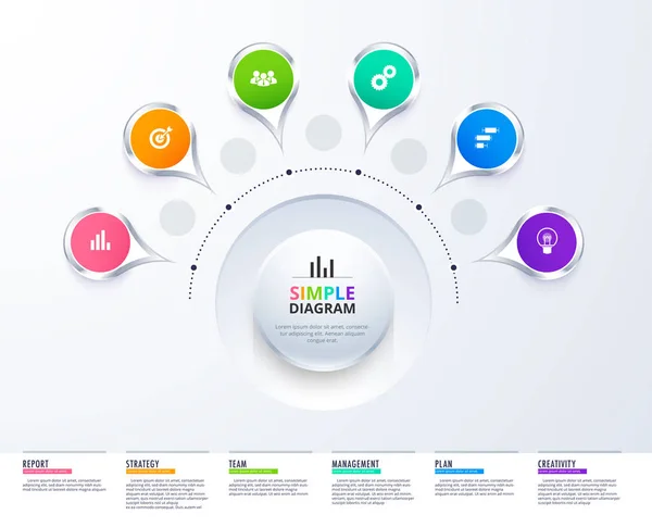 Business data visualization. Process chart. Abstract elements of Stock ...