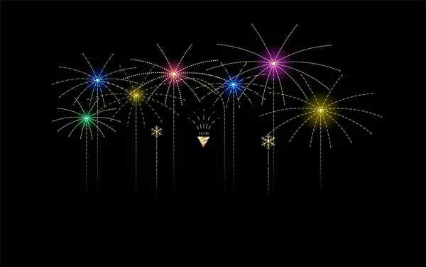 Celebration Firework Design Simple Firework Decoration Vector ...