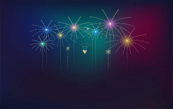 Celebration Firework Design Simple Firework Decoration Vector ...