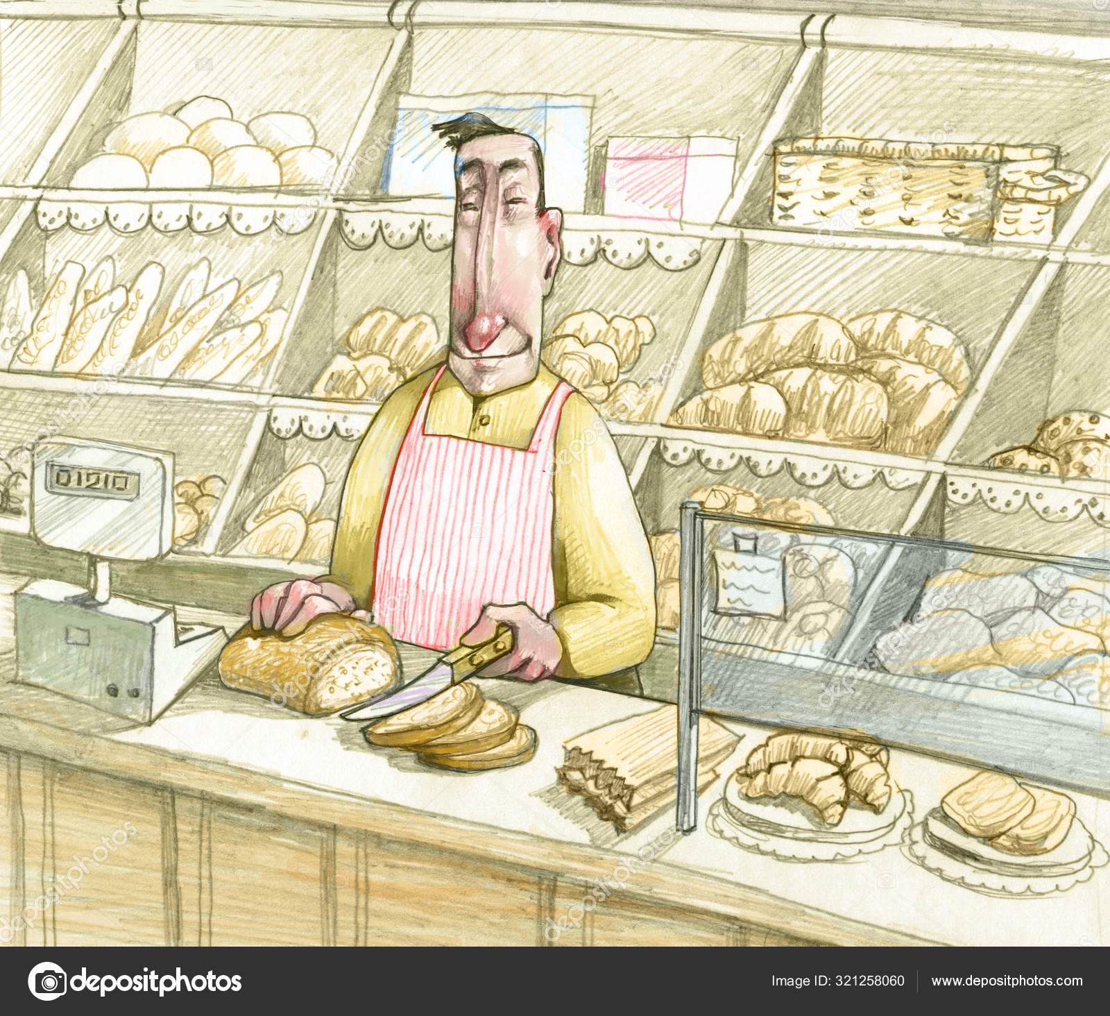 Proud baker character design — Stock Photo © nuvolanevicata #321258060