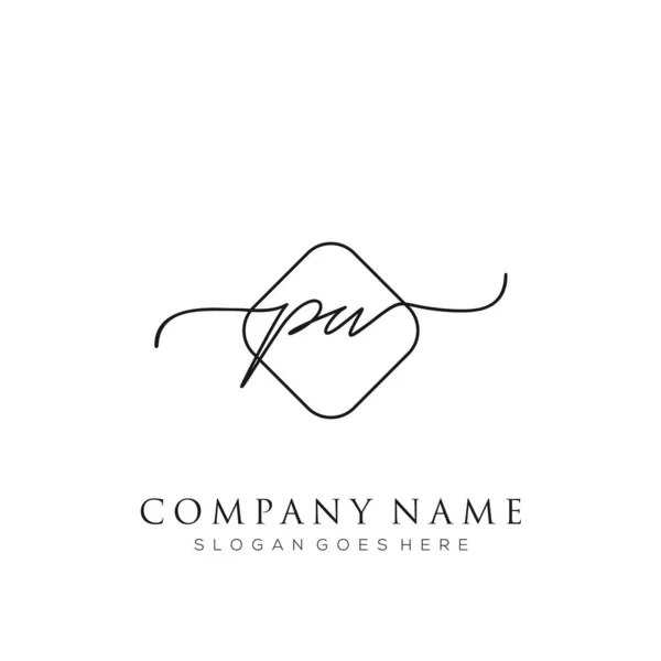 Initial Logo Signature Vector Handwriting Concept Logo Template Stock ...
