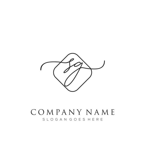 Initial Logo Signature Vector Handwriting Concept Logo Template Stock ...