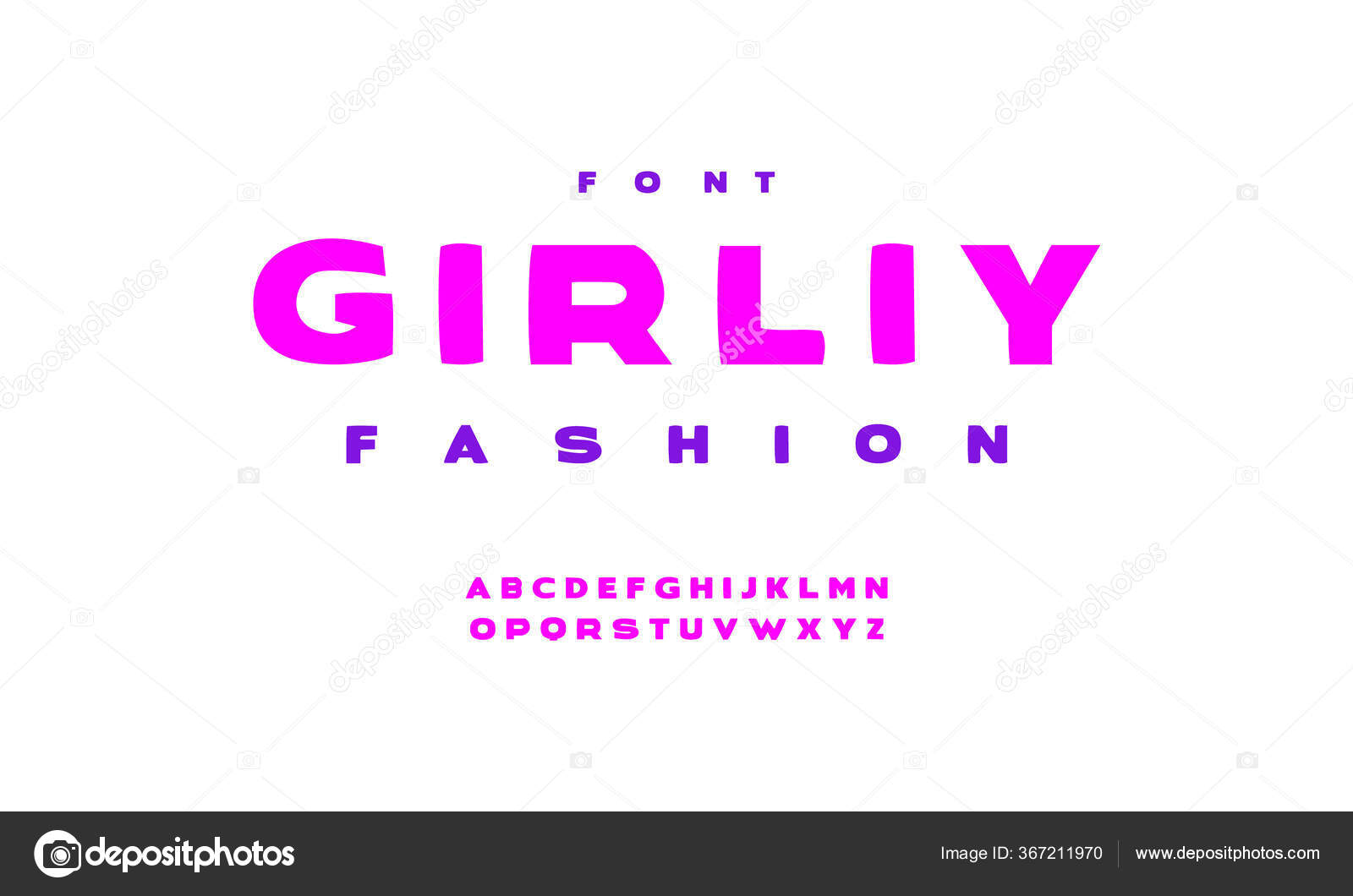 Hand Drawn Vector Alphabet Vector Girly Style Happy Birthday Text Stock ...
