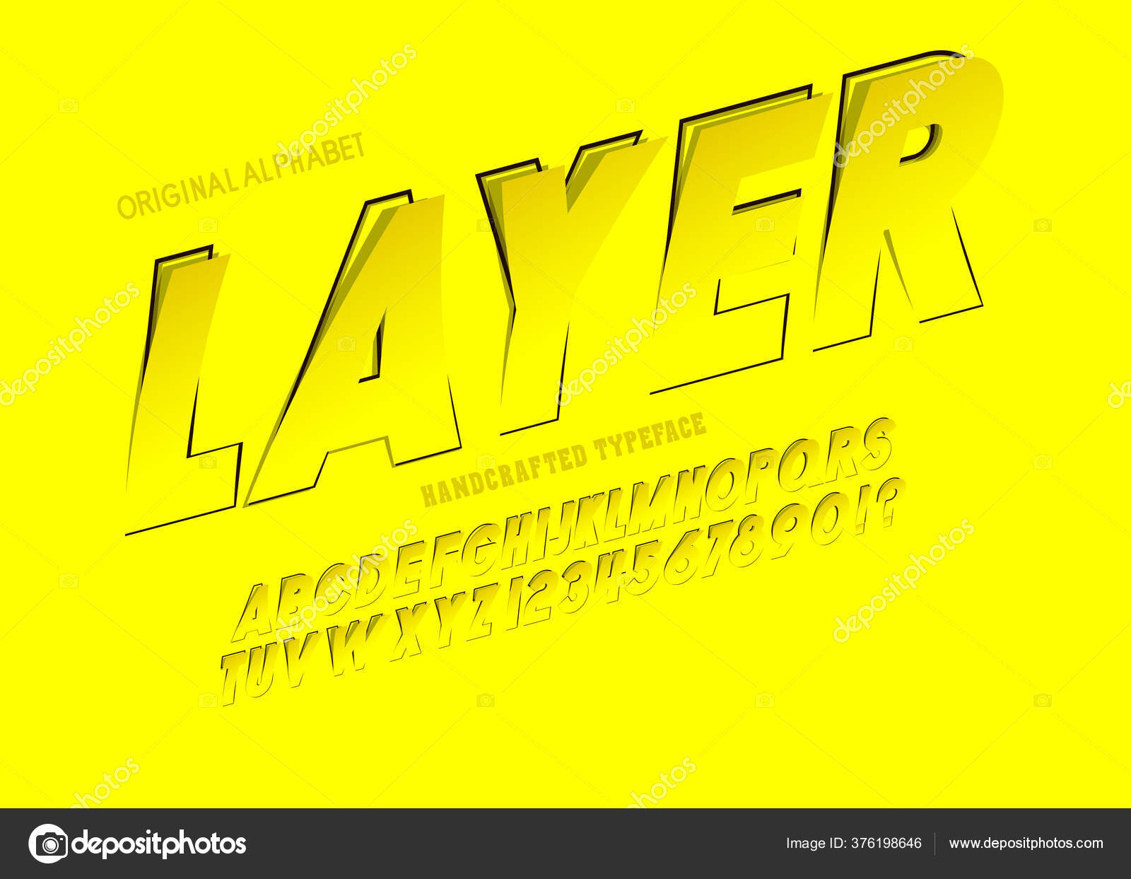 Slanted Vector Colorful Layered Font Alphabet — Stock Vector © VWORLD ...