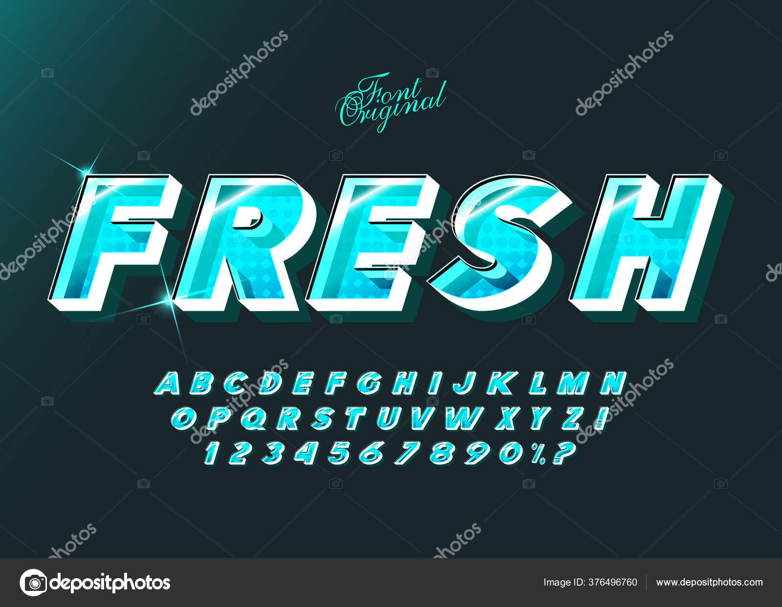 Fresh Vector Typeface Bold Style Logo Decoration Party Poster Book ...