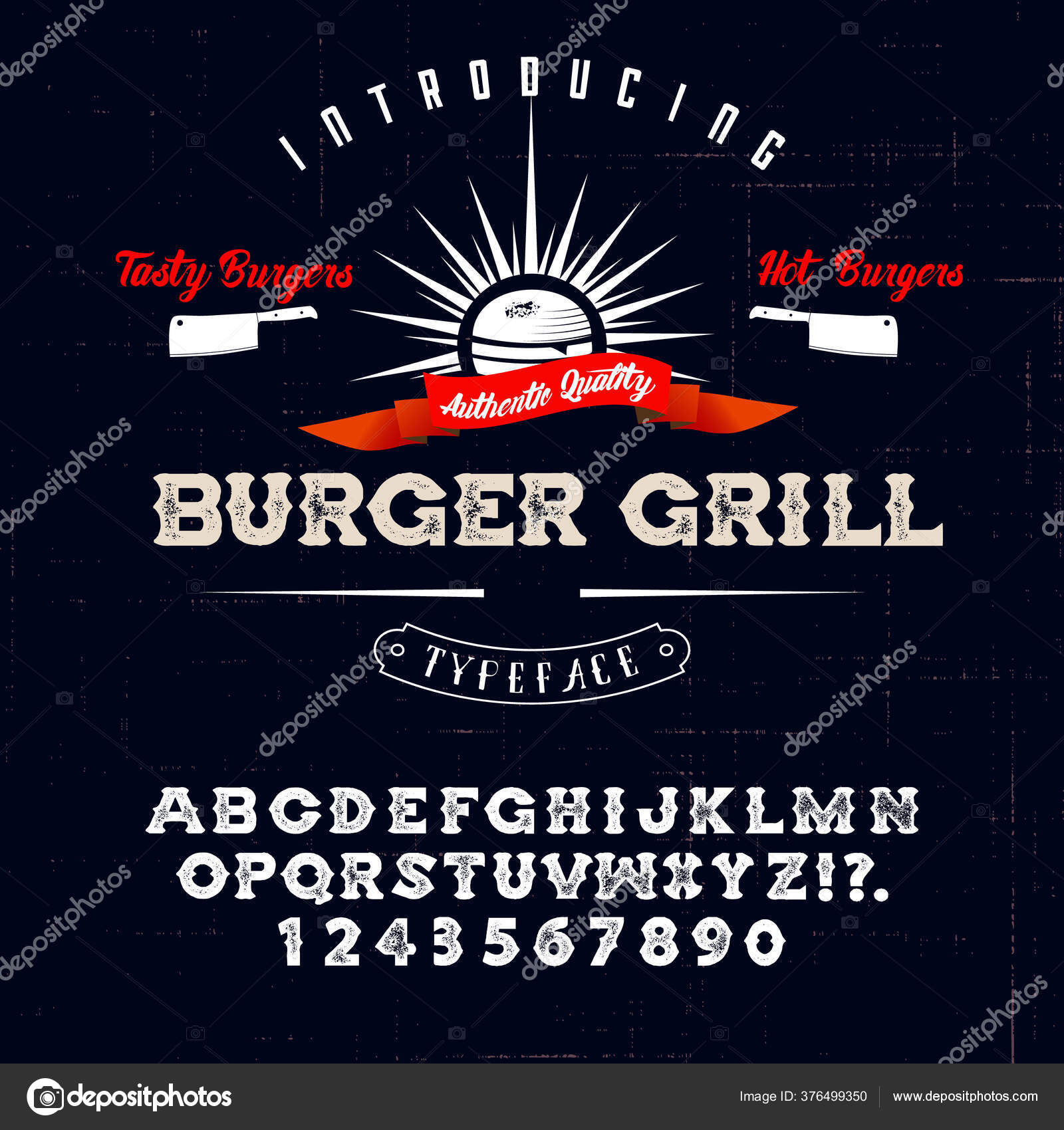 Hand Made Font 'Burger Grill' Alfabet Tulisan Tangan Sendiri Jenis ...