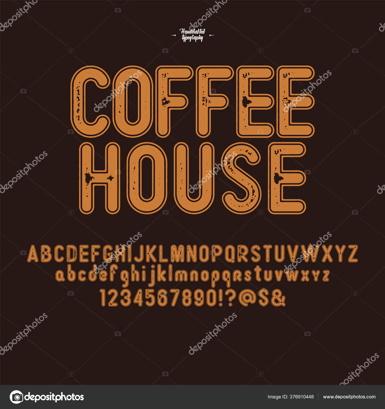 Alphabet Font Coffee Chocolate Typography Text Logo Brand Modern ...