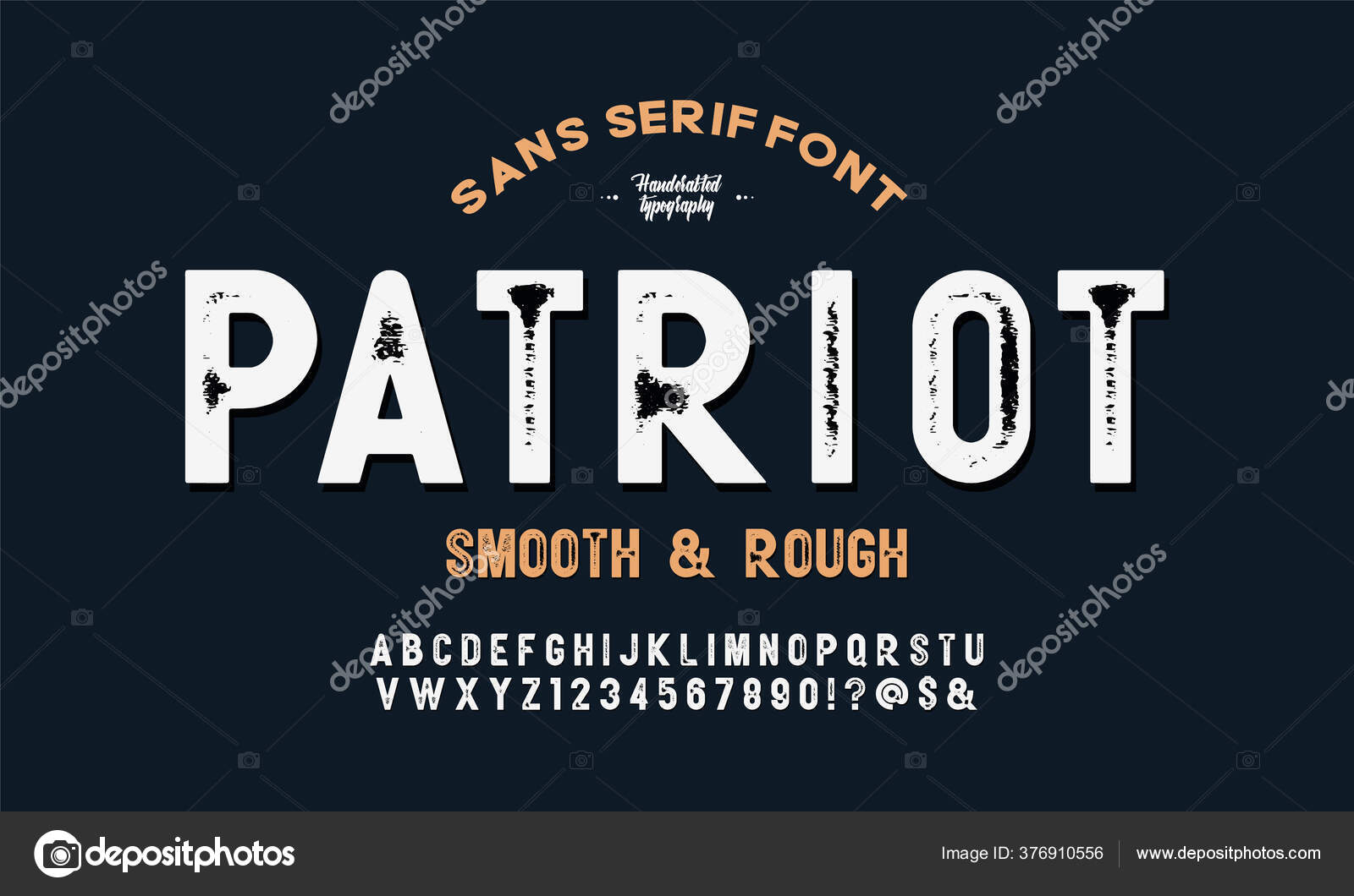 Grunge Textured Font Rough Stamp Textured Typeface Latin Alphabet ...