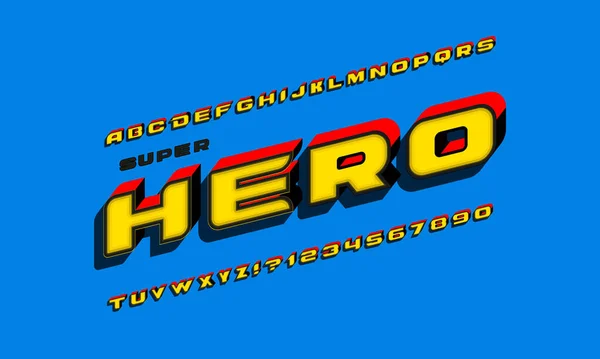 Comics Style Font Design Alphabet Letters Numbers Vector Illustration ...