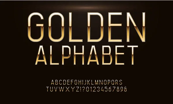 Vector Set Elite Gold Alphabet Letters Numbers Some Punctuation Marks ...