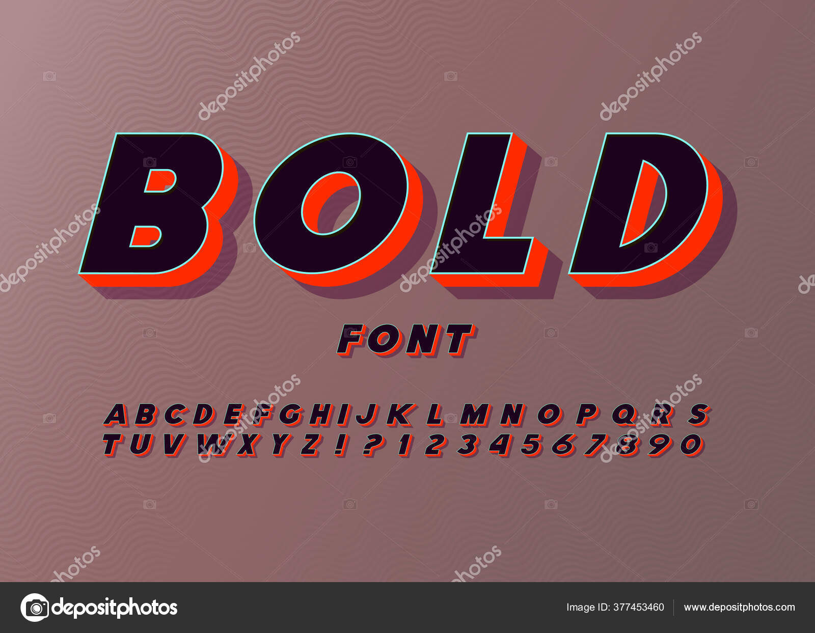 Vector Modern Bold Font Alphabet Stock Vector Image by ©VWORLD #377453460