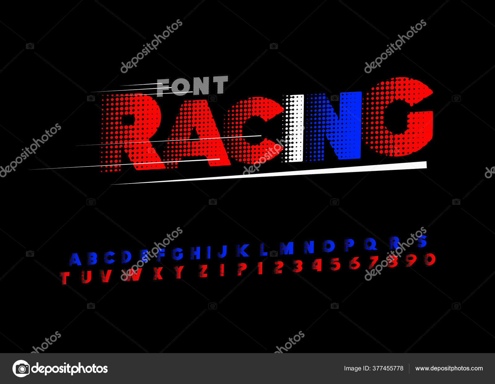 Handcrafted Modern Abstract Typeface Alphabet Racing Display Font ...