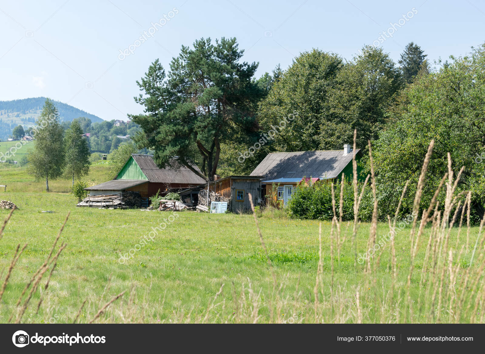 Traditional Courtyard Meadow Ukrainian Village — Stock Photo © R2D2v1 ...