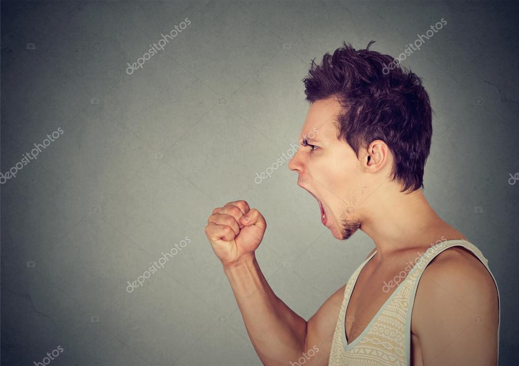 Man Shouting Profile