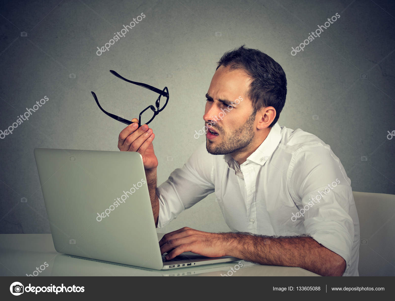 Confused Person Computer