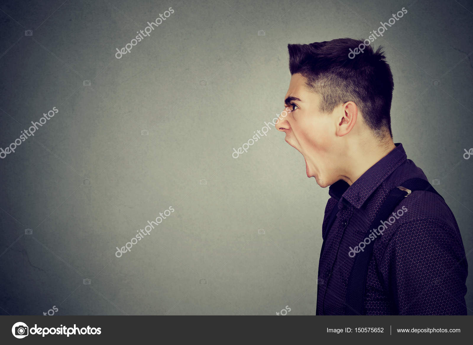 Man Shouting Profile