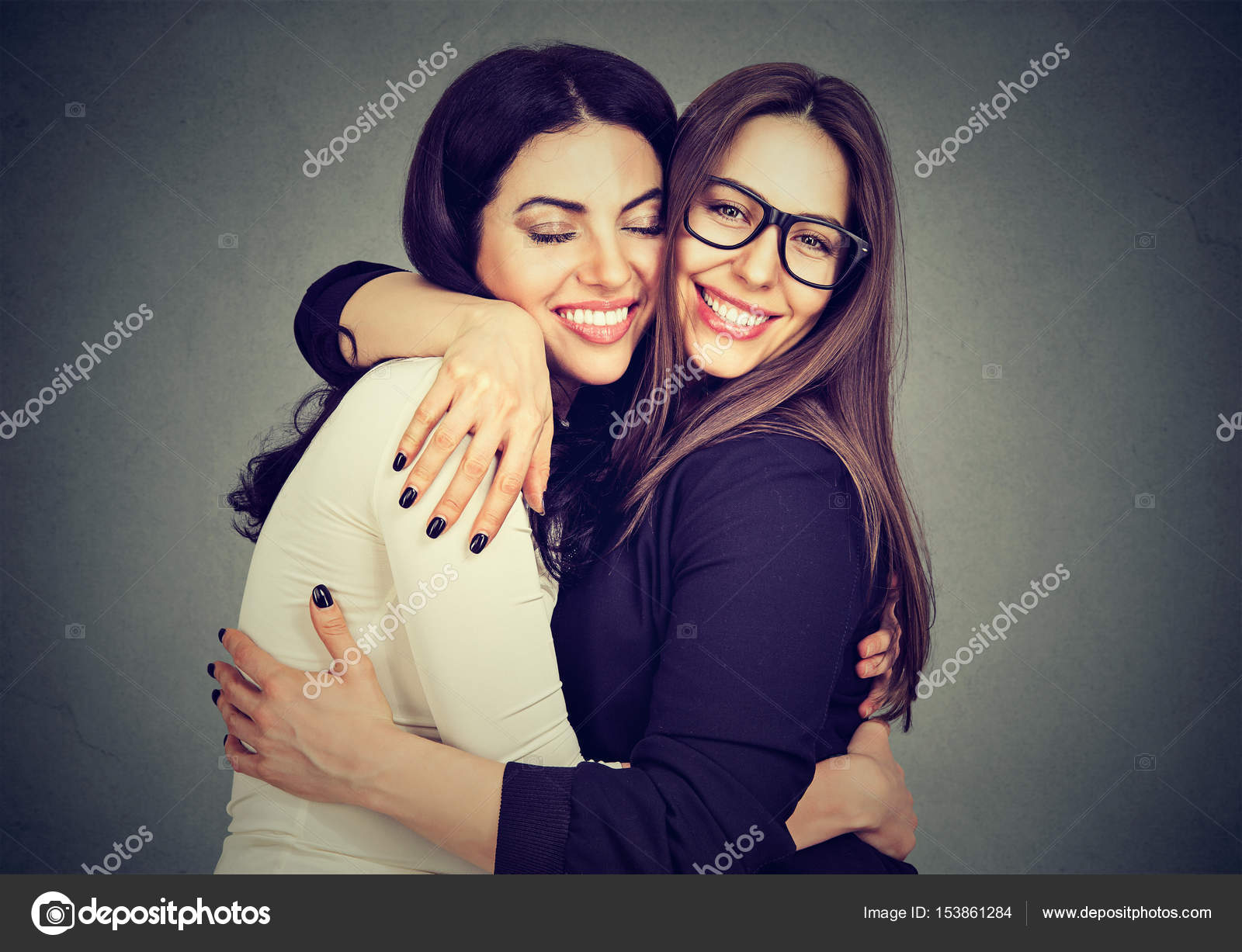 Best Friends Hugging Each Other