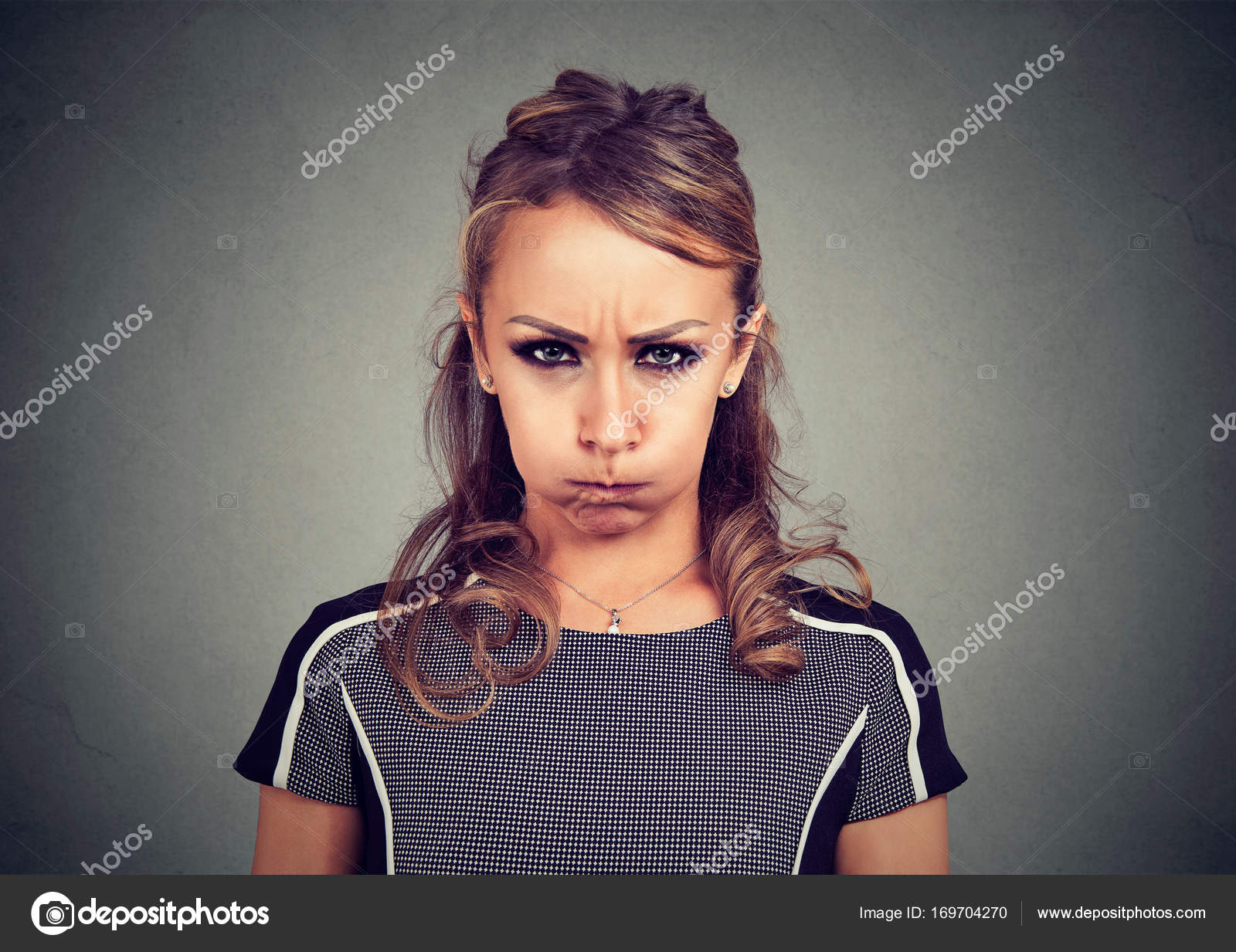 Closeup portrait of angry young woman Stock Photo by ©SIphotography ...