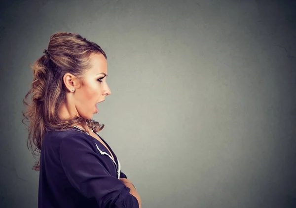 Side profile of a shocked woman Stock Photo by ©SIphotography 136169516