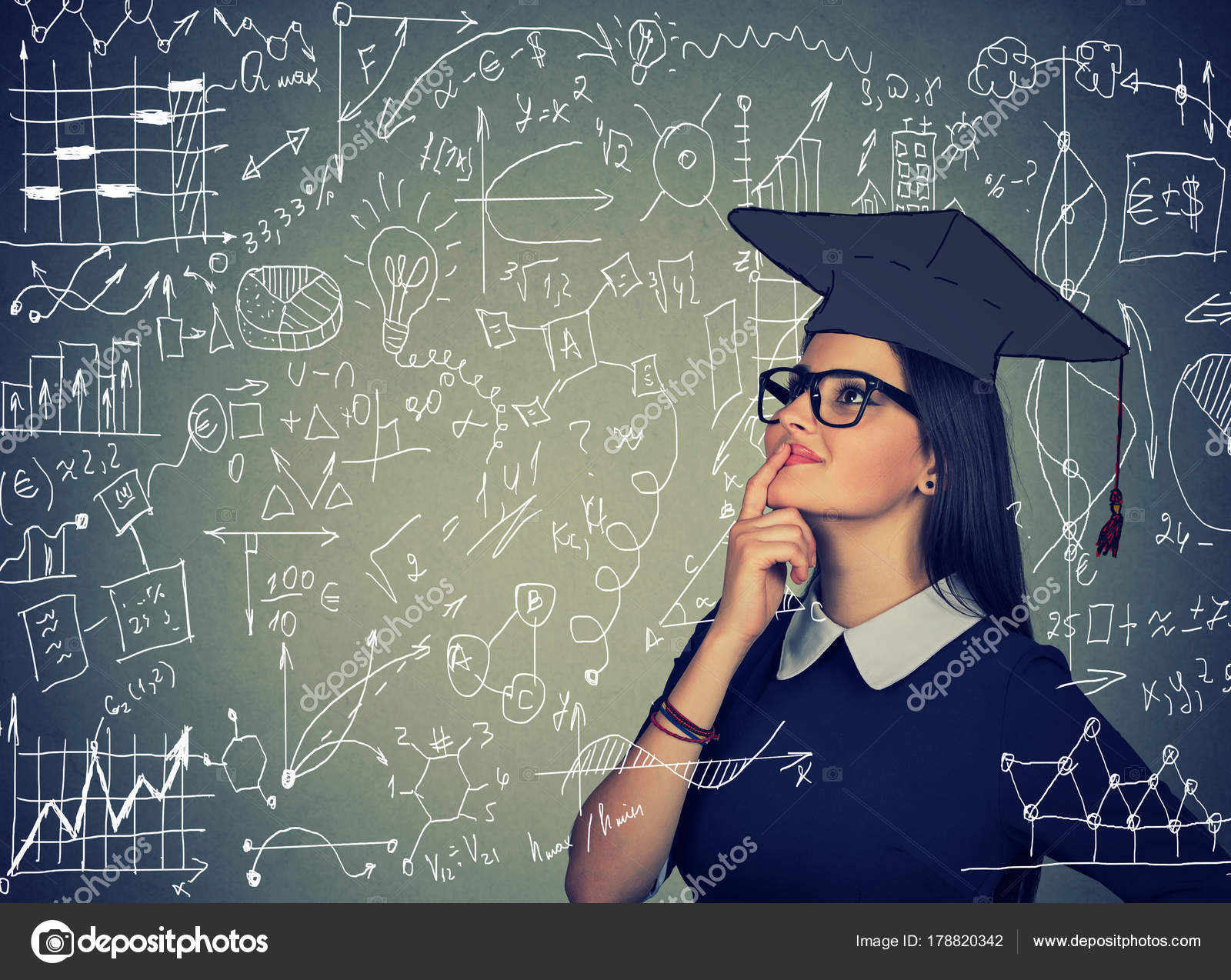Diligent student thinking on studies — Stock Photo © SIphotography ...