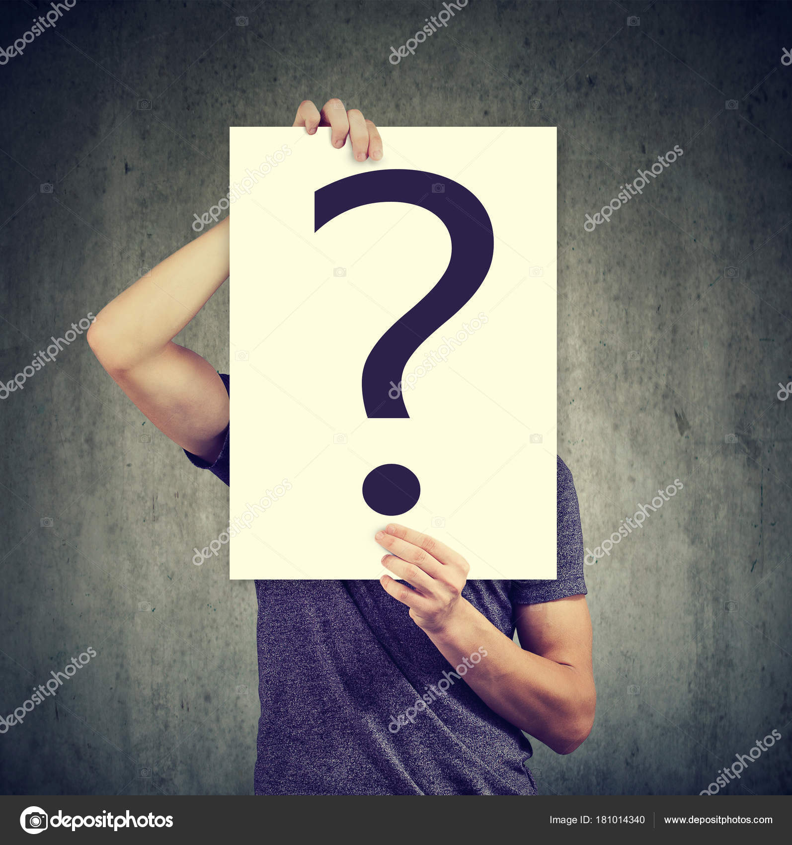 Question Mark Face Man