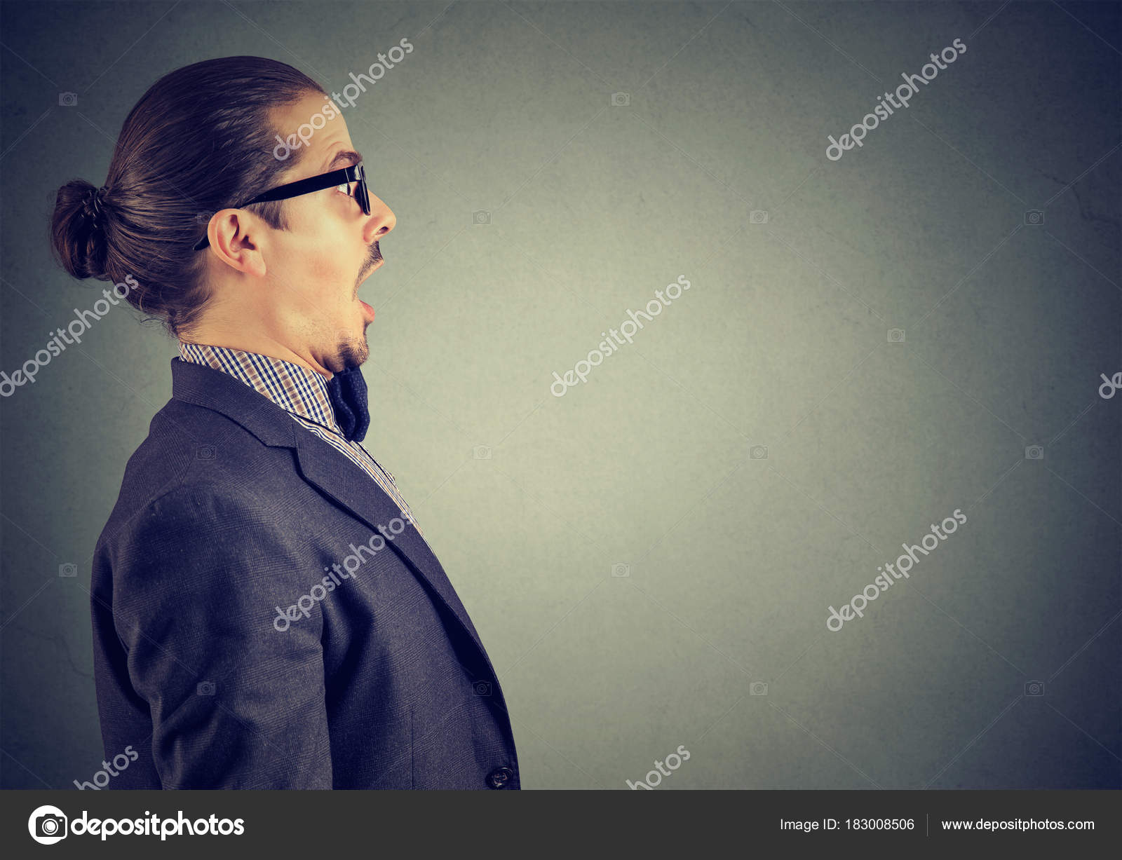 Shocked Man Side View