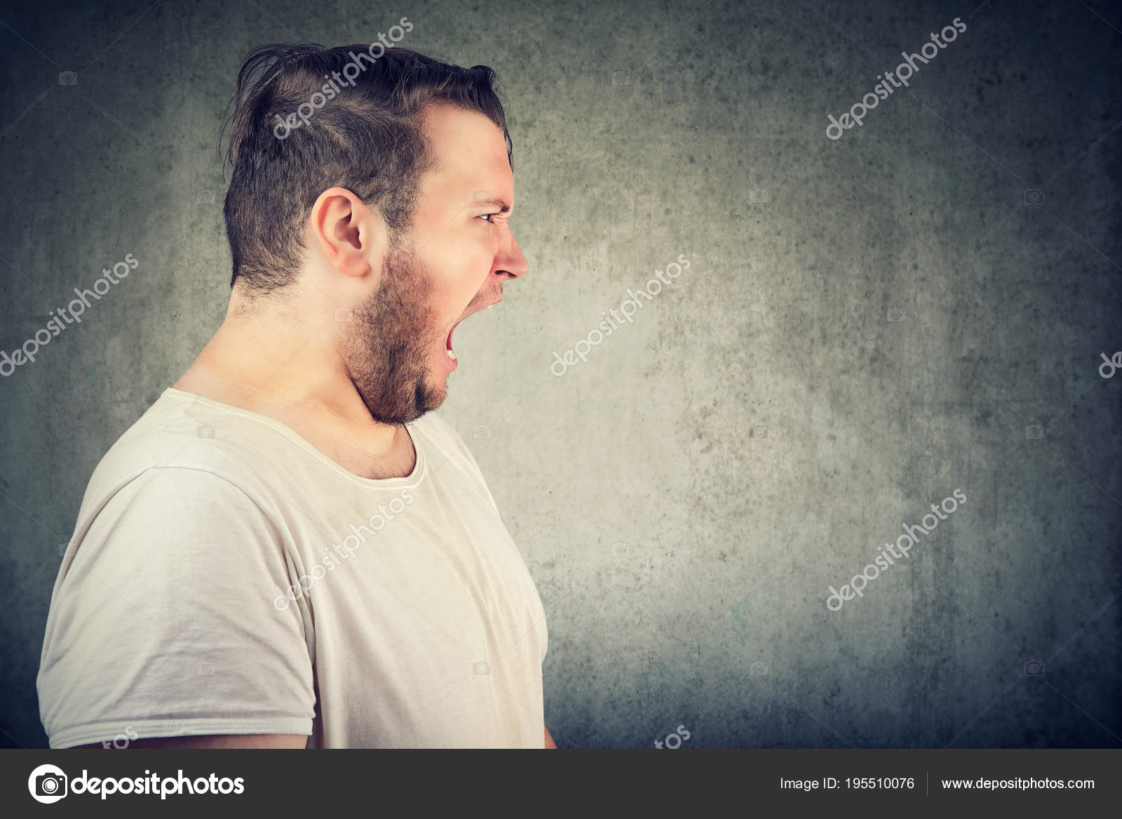 Man Shouting Profile