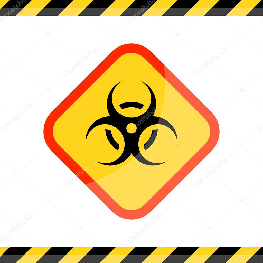 El icono de alerta de peligro biológico o amenaza biológica. Signo de ...