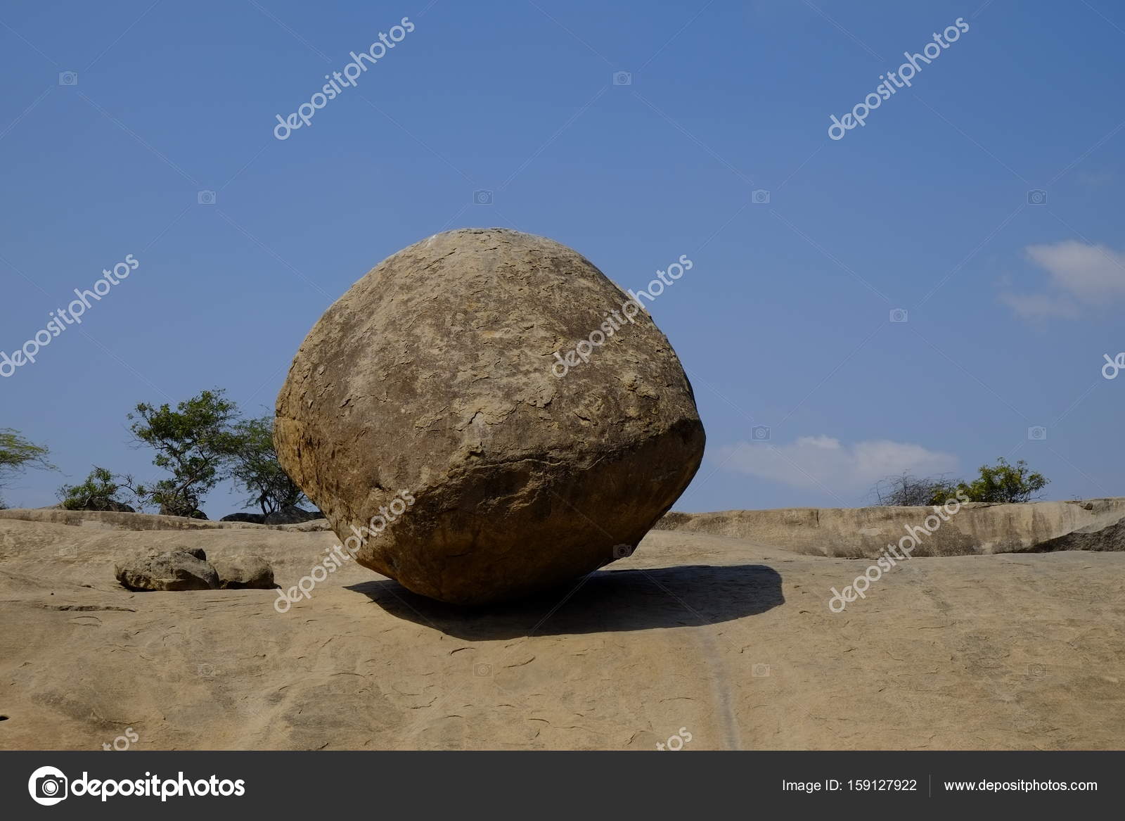 Mhabalipuram, Krishna rock Stock Photo by ©kud108 159127922