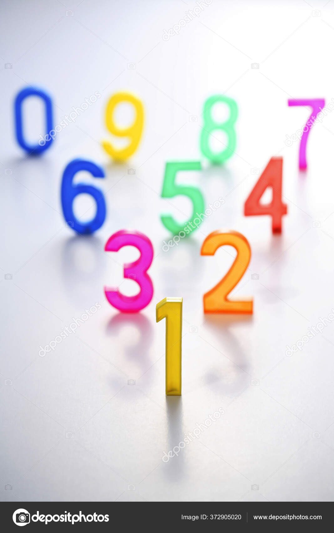 Numbers White Background — Stock Photo © image_hit #372905020