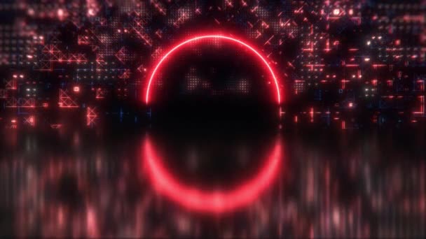 Cyber neon background. Blockchain and crypto currency concept animation ...